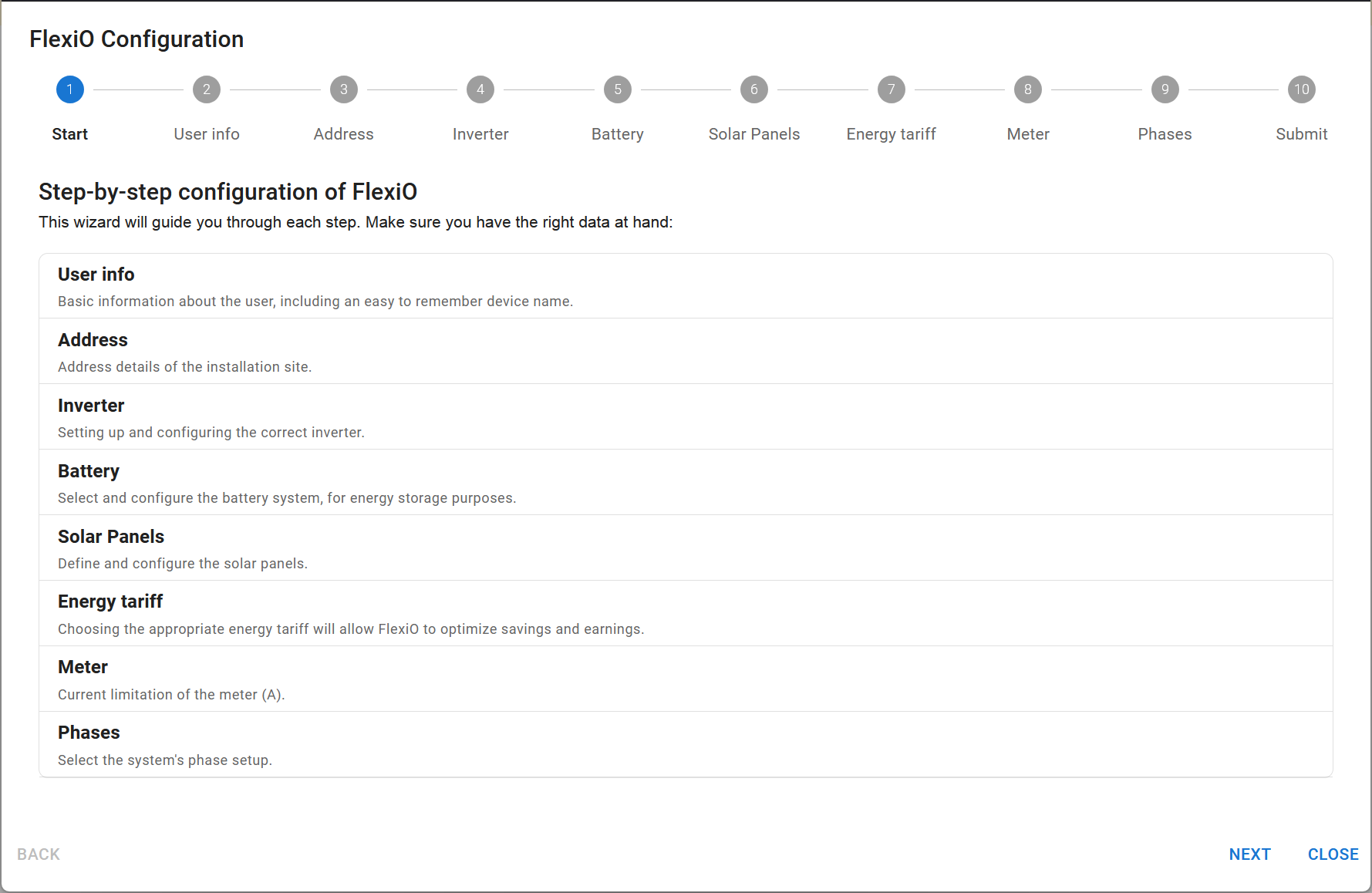 1b. Quick config of the FlexiObox